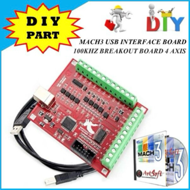 บอร์ด MACH3 USB INTERFACE BOARD CNC USB 4Axis 100KHz Controller Board+ ...