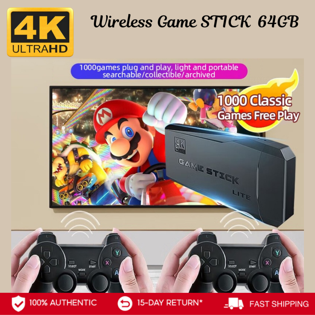New Version 2024 Portable 10k Games Wireless Video Games Stick 64GB ...