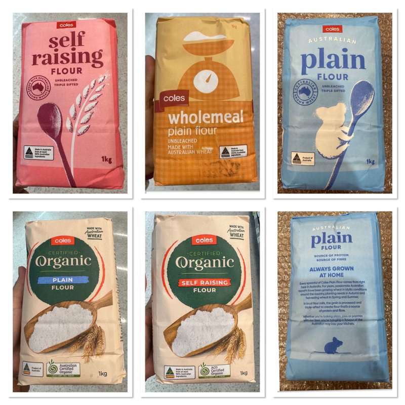 Coles White Plain Flour 1000 G. แป้งสาลี ไม่ฟอกสี โคลส์ / White Self ...