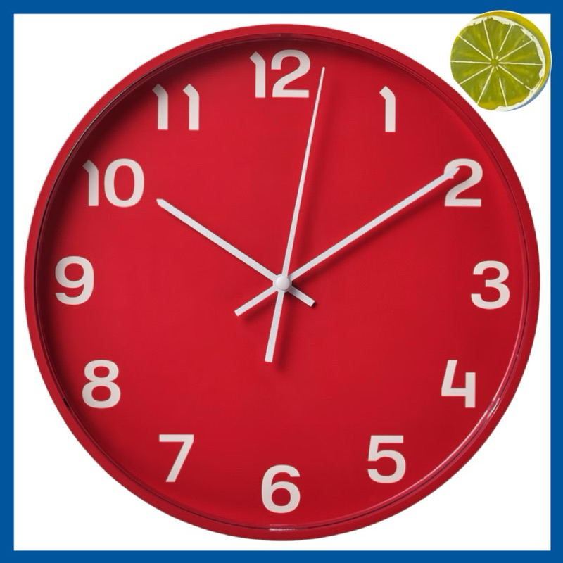 PLUTTIS พลุททีส นาฬิกาแขวนผนัง, แดง, 28 ซม. | Shopee Thailand