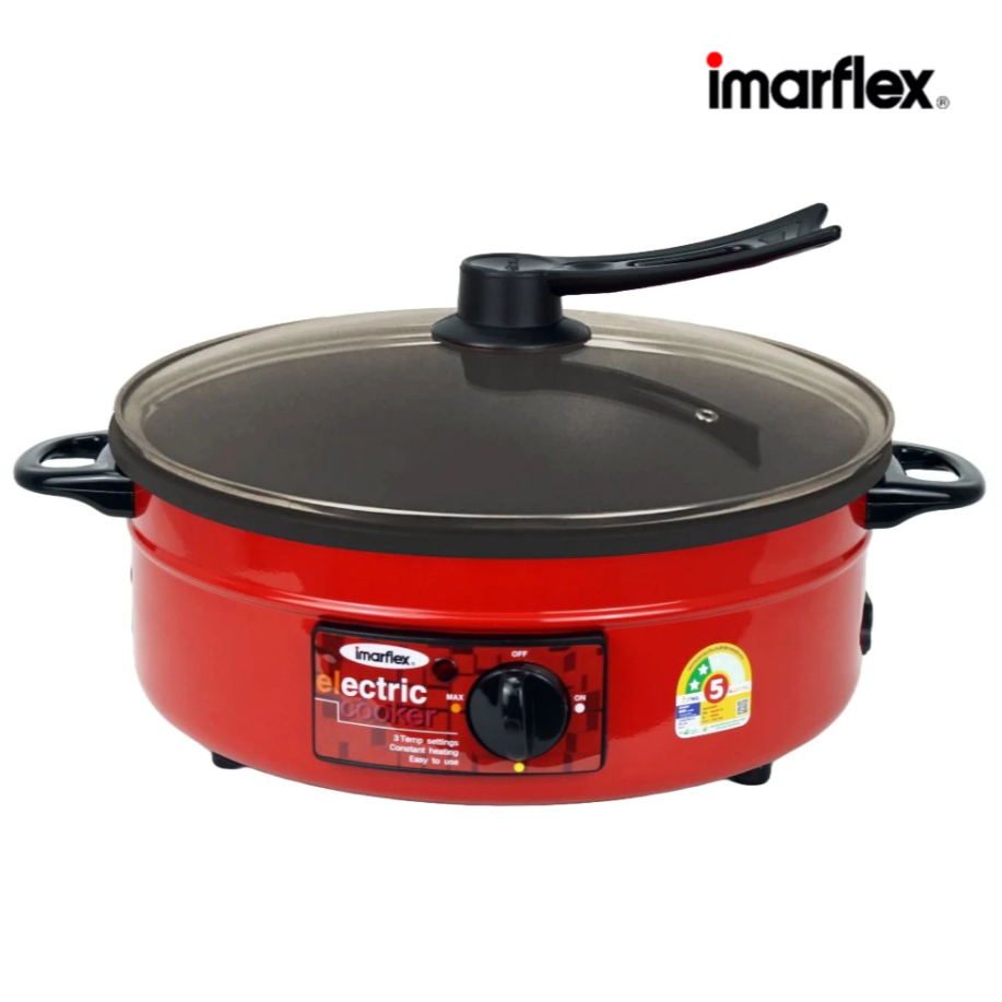 IMARFLEX กระทะไฟฟ้า รุ่น IP-134 เคลือบ เทปลอน ขนาด 3 ลิตร ฝาแก้ว แบบใหม่ กระทะไฟฟ้าเทปล่อน ...