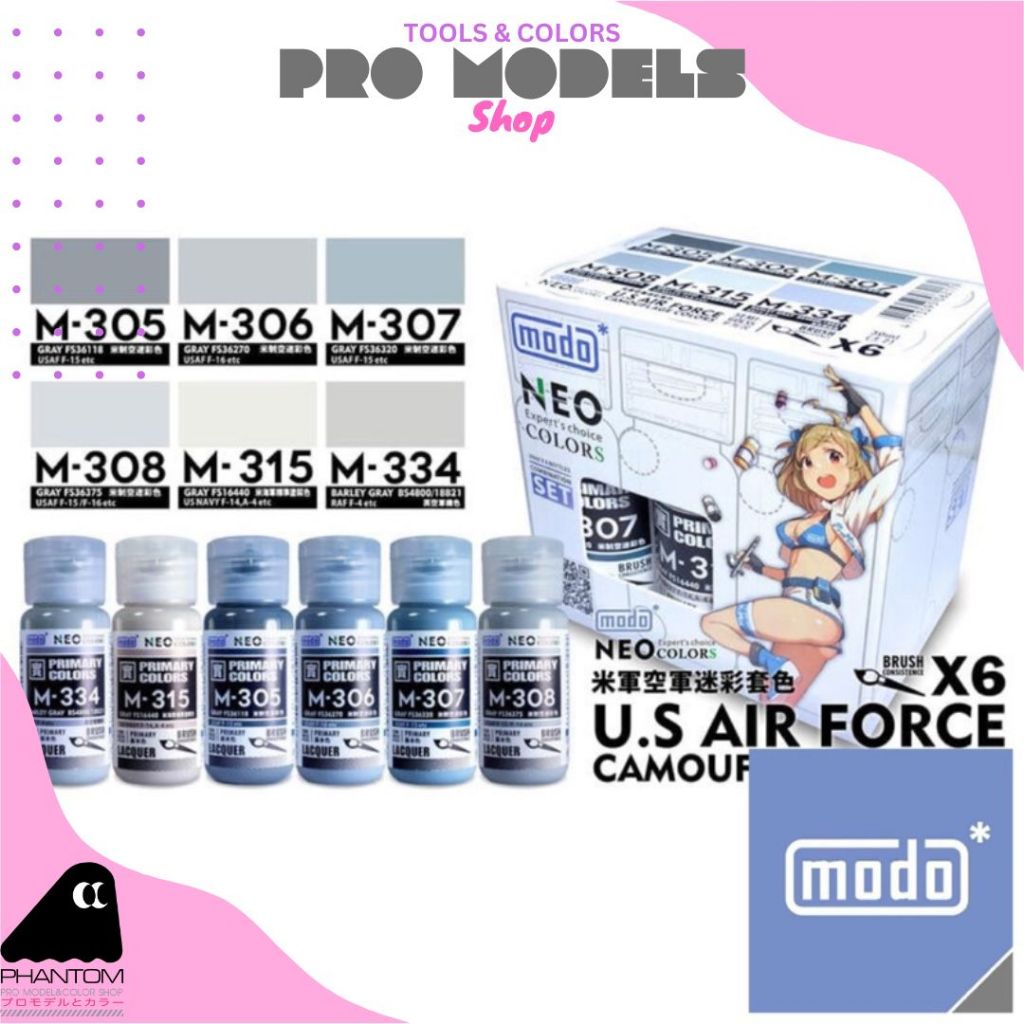 MODO C217 NEO COLOR U.S Air Force Camoflage Color Set ชุดสีเครื่องบินรบ ...