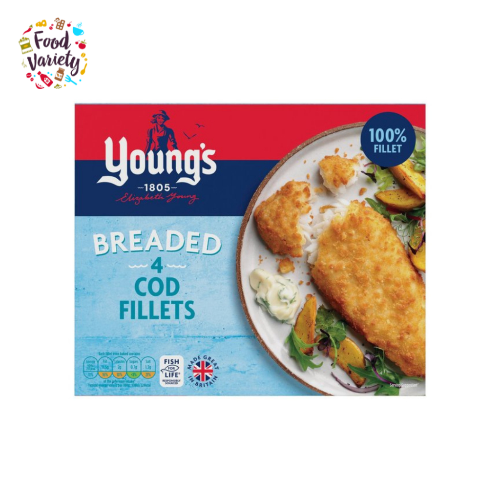 Young's 4 Breaded Cod Fillets 400g ยังส์ เนื้อปลาค็อดชุบเกล็ดขนมปัง 4 ...