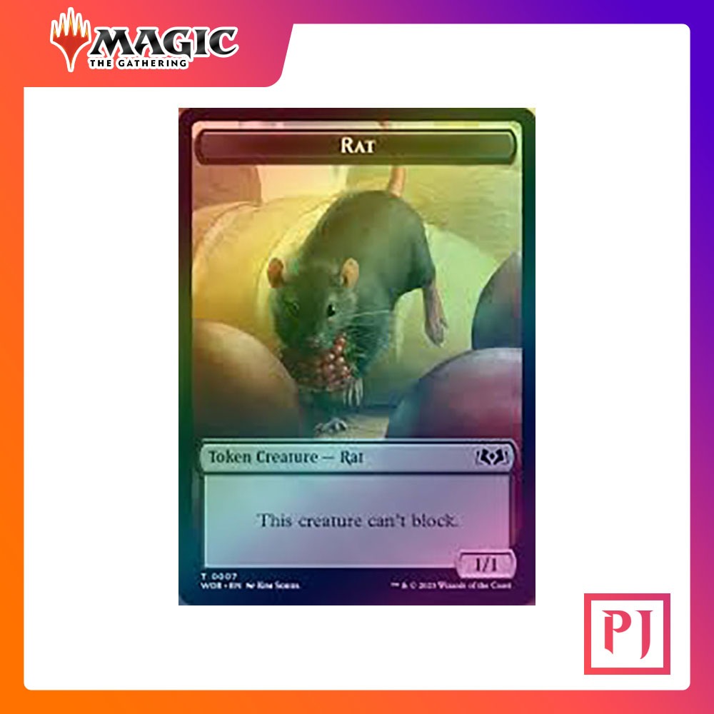 [MTG] Rat Token [WOE] [TOKEN] [COMMON] [FOIL] [ENG] (การ์ดเมจิค / Magic ...