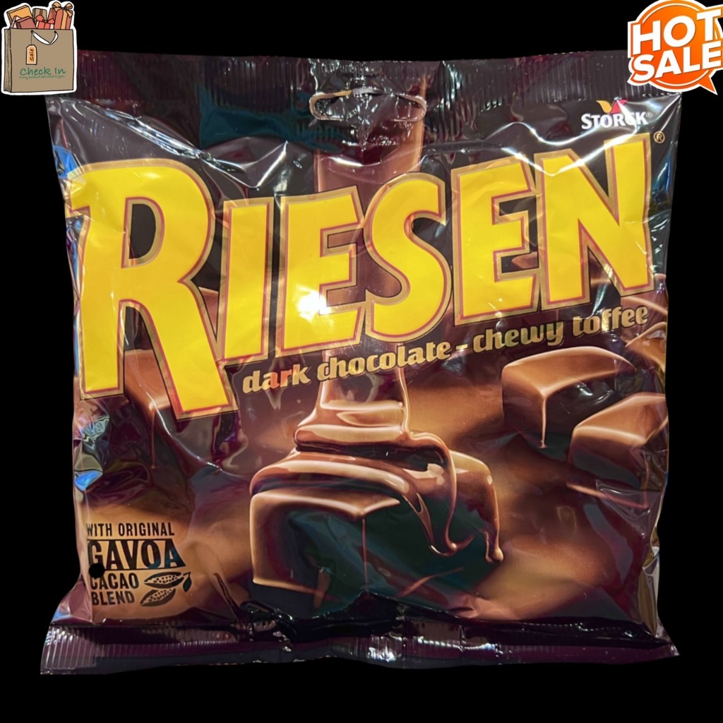 RIESEN Dark Chocolate Chewy toffee ลูกอม รส ช็อคโกแลต เม็ดโต เคี้ยวหนึบ ...