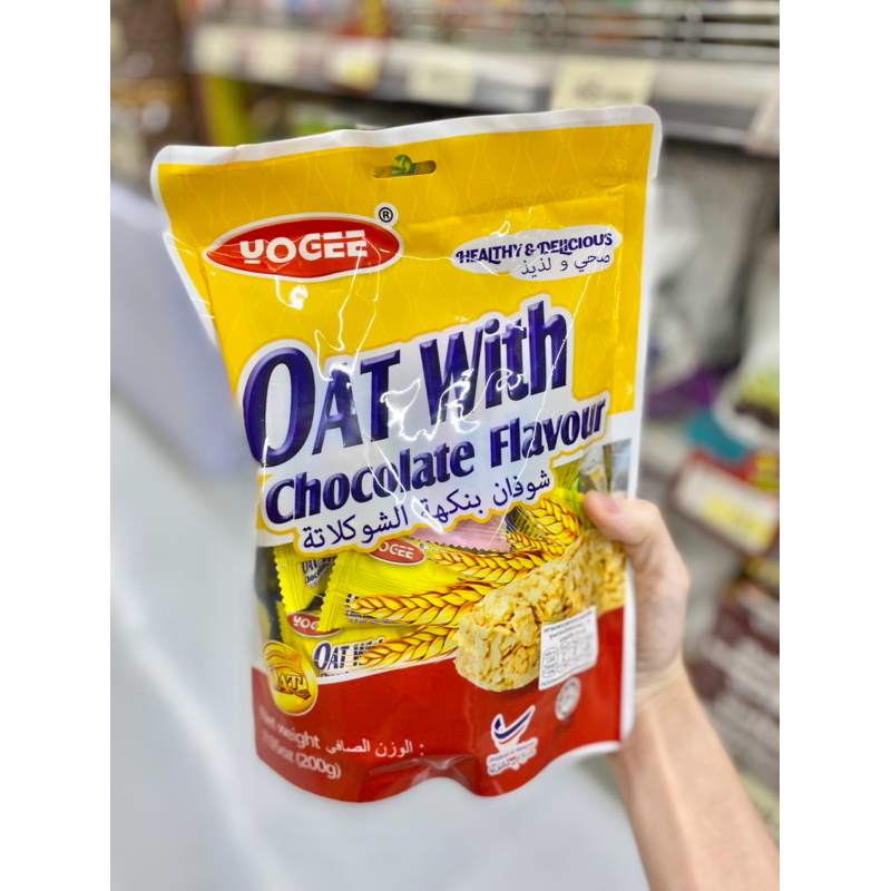 (ได้ 2 ห่อใหญ่) Yogee Oat Bar with Chocolate ข้าวโอ๊ตแท่ง รสช็อคโกแลต ...