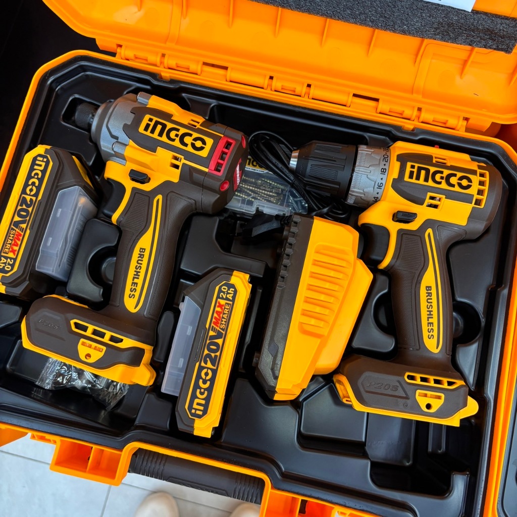 INGCO CKLI20272 / EMTOP ECKL20272 สว่านไร้สาย + ไขควงไร้สาย 20V Set ของ ...