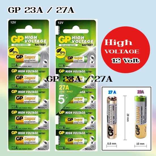 pac 5 ก้อน ถ่าน GP 23A และ 27A alkaline battery 12V มีตัวเลือกสินค้าด้านใน | Shopee Thailand