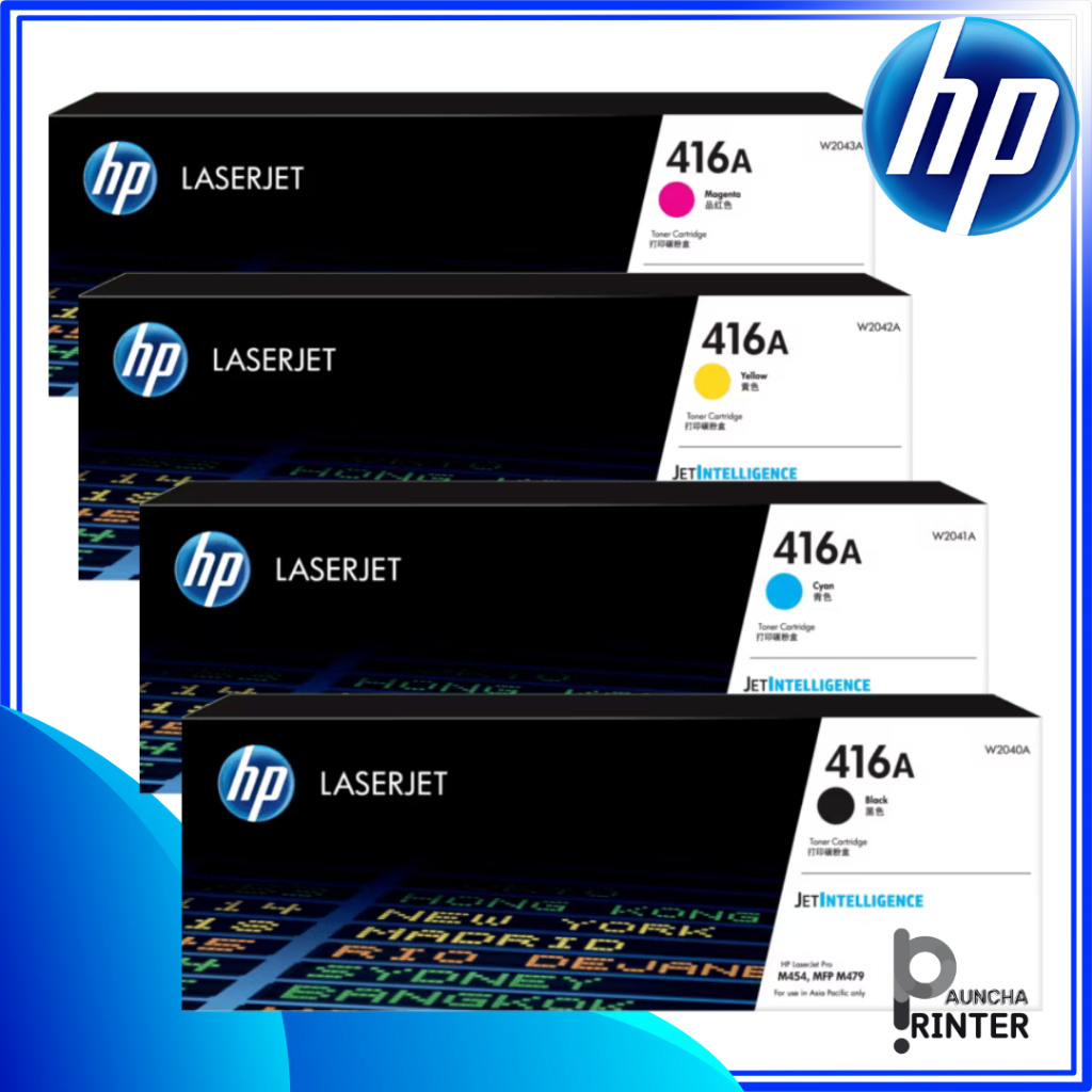 โทนเนอร์ HP 416A BK,C,M,Y Original LaserJet Toner Cartridge ของแท้100% ...