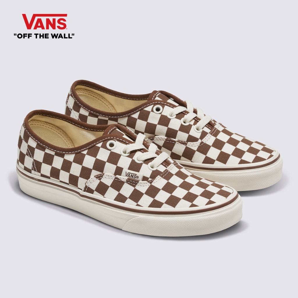 VANS AUTHENTIC - CHECKERBOARD BROWN รองเท้าผ้าใบ หญิง ชาย | Shopee Thailand