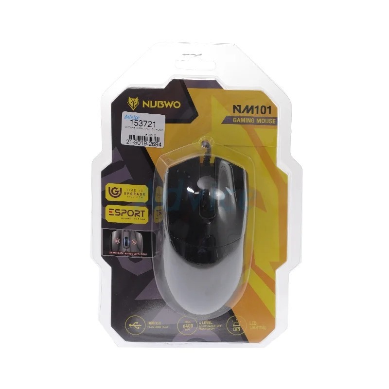 เมาส์เกมมิ่ง 6400 DPI ระบบไฟ LED LIGHTING สวย ใช้งานง่าย NUBWO รุ่น NM-101 | Shopee Thailand