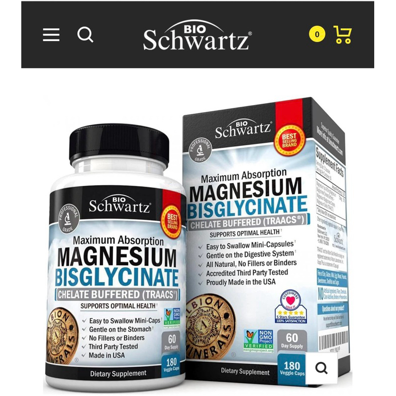 New Arrival ‼️ BIOSCHWARTZ : Magnesium Bisglycinate 180 caps #ของแท้100 ...
