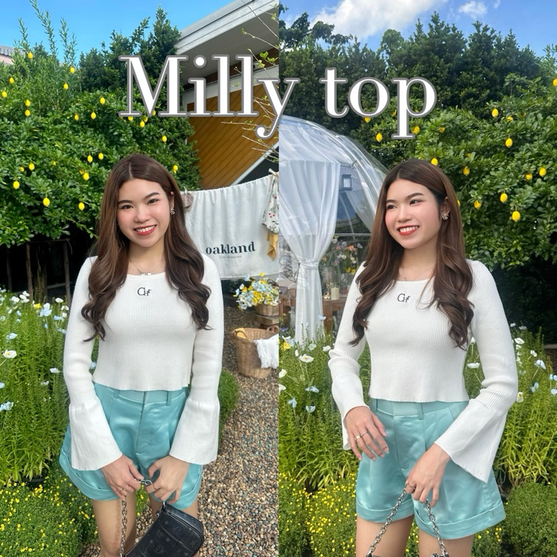 Charrr.bkk - milly top เสื้อแขนยาวดีเทลผูกหลัง | Shopee Thailand