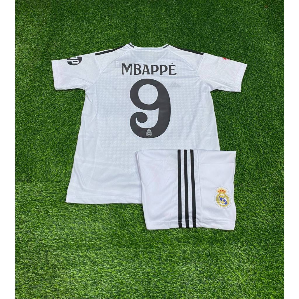 ชุดกีฬาสกินชื่อและเบอร์Real Madrid Vini Jr 7,Bellingham 7,Mbappe 9ฤดูกาลใหม่ 2024-25ผิวดีไม่ลอก ...