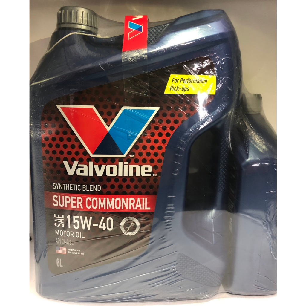 น้ำมันเครื่องดีเซล VALVOLINE SUPER COMMONRAIL 15W-40 6+1 L วาโวลีน ...