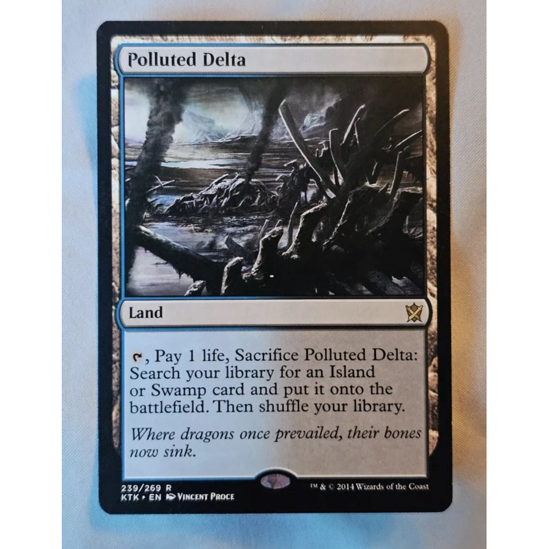 การ์ด MTG Polluted Delta Land Magic the Gathering EDH รุ่น KTK สภาพ Ex ...