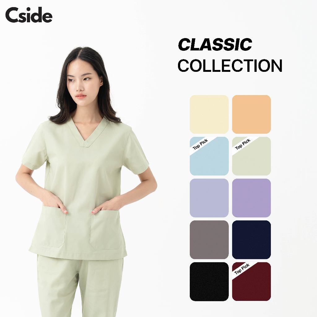 Cside Scrub - Classic Collection - (ชุดสครับ ชุดสครับหญิง ชุดสครับหมอ ...