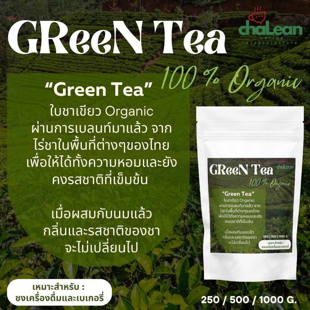 Chalean coffee store (พร้อมส่ง) ใบชาเขียว เบลนท์พิเศษ (Green Tea) สูตร ...