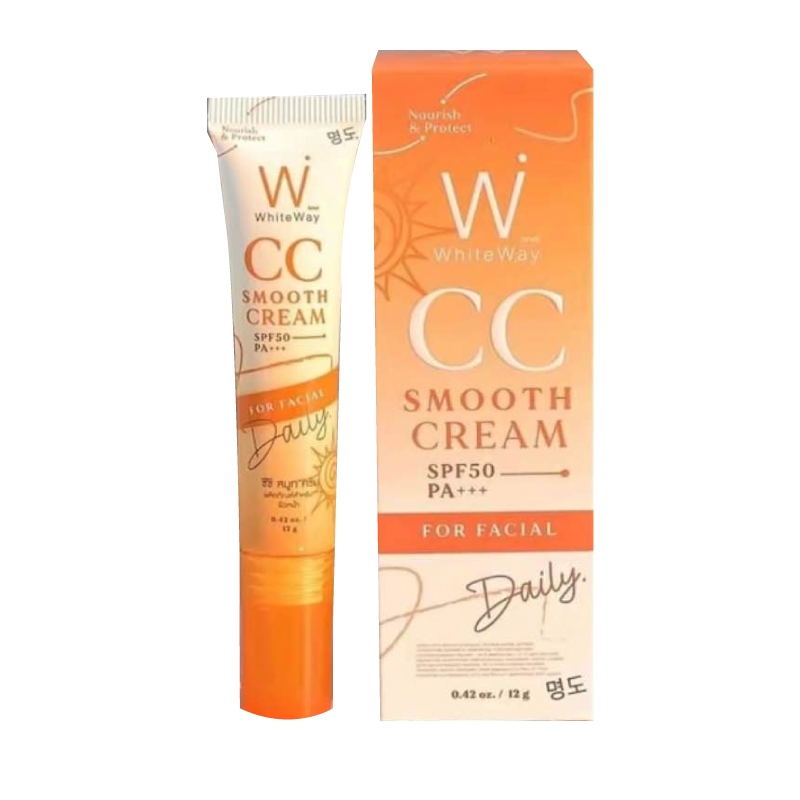 ไวท์เวย์ ซีซี สมูท ครีม WhiteWay CC Smooth Cream SPF 50 pa+++ 10 กรัม ...