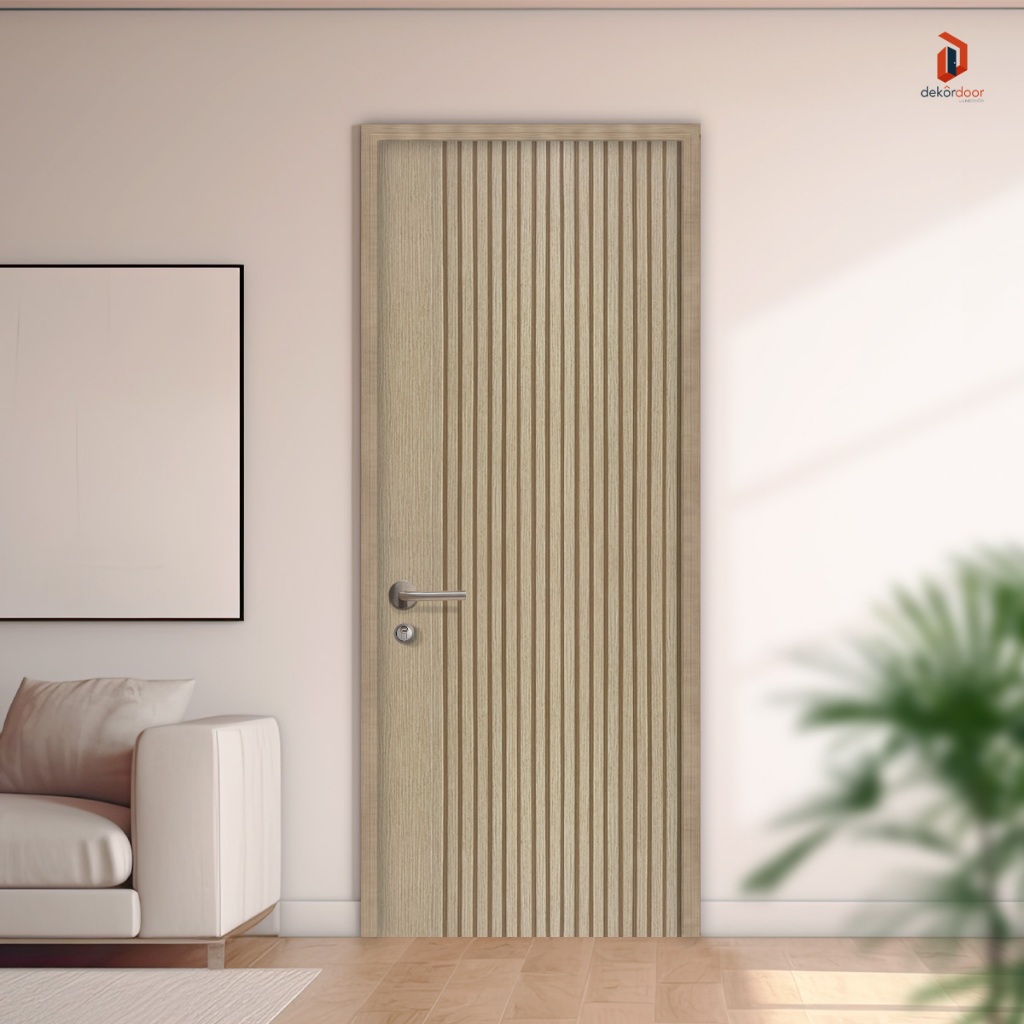 Linedekor ประตู The LINE รุ่น Vertical สีบีชด้าน ประตูภายใน กันน้ำ กันปลวกส่งฟรีมีโค้ดส่วนลด ...