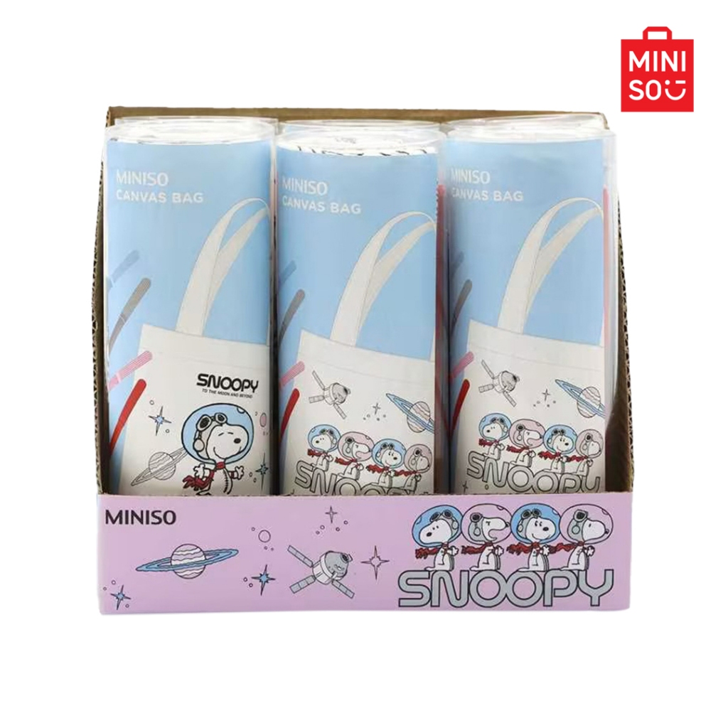 MINISO กระเป๋าผ้าระบายสี Snoopy the Little Space Explorer Collection ...