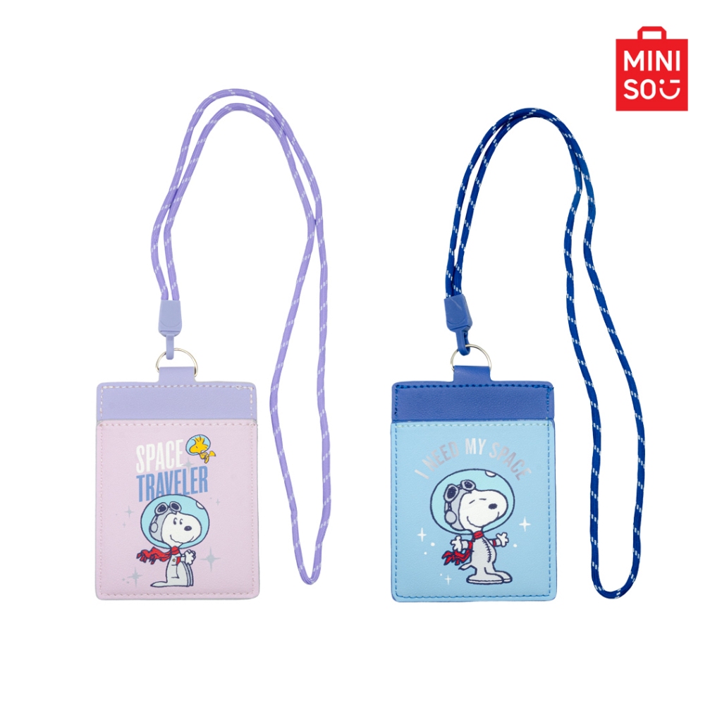 MINISO กระเป๋าใส่บัตร พร้อมสายคล้อง Snoopy the Little Space Explorer ...