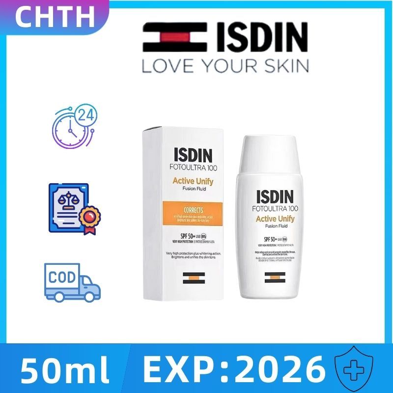100% ISDIN FOTOULTRA 100 ISDIN ACTIVE UNIFY COLOR FUSION FLUID SPF50 ...