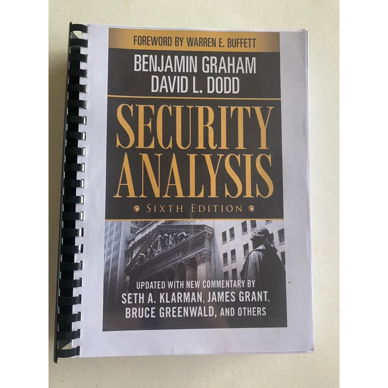 หนังสือเล่นหุ้นSecurity Analysis by Benjamin Graham(ฉบับเข้าเล่มภาษา ...