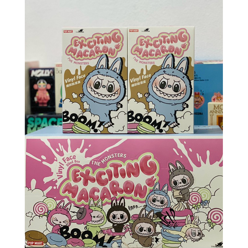 Labubu Macarons V.1 พวงกุญแจลาบูบู้ กล่องสุ่มของแท้[พร้อมส่ง] | Shopee Thailand