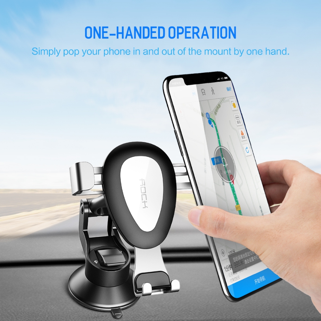 ROCK Gravity Dashboard Car Mount แท่นวางมือถือสำหรับรถยนต์ | Shopee ...
