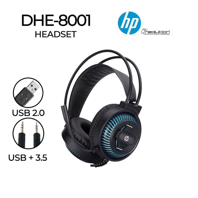 HP Gaming Headset DHE-8001 หูฟังเล่นเกมส์ หูฟังมีสาย ของแท้ 100% รับ ...