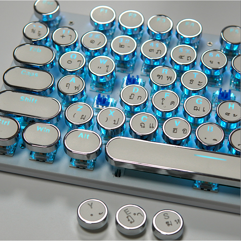 คีย์บอร์ดKeyboard Gaming Blue switch คีย์บอร์ด 104, 87 Key Mechanical ...