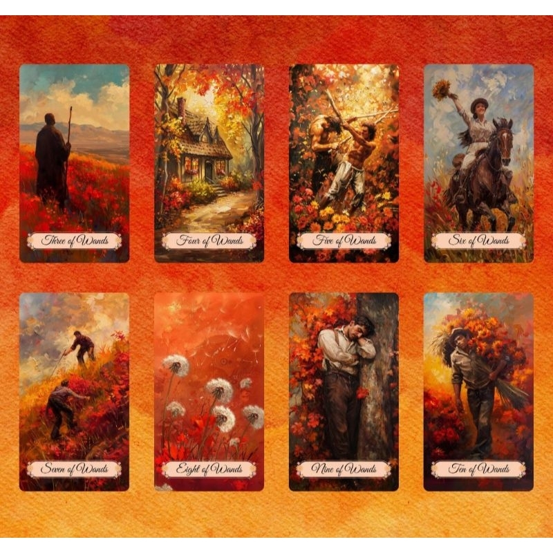 Autumn Fields Tarot ไพ่ยิปซีแท้ธีมฤดูใบไม้ร่วง ไพ่ยิปซี ไพ่ทาโร่ต์ ไพ่ ...