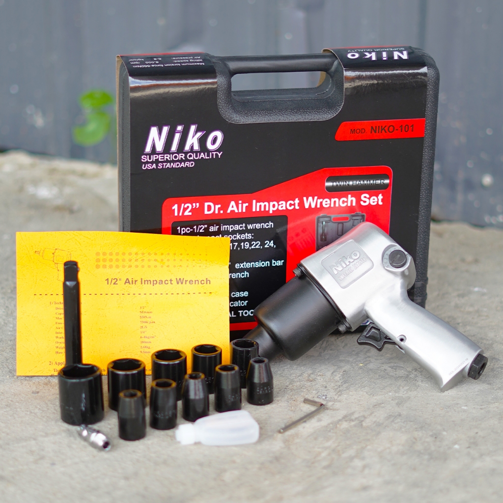 NIKO [นิโก้] บล็อกลม 1/2 '' [ 4 หุน ] รุ่น Niko-101 พร้อมลูกบล็อก 10 ...