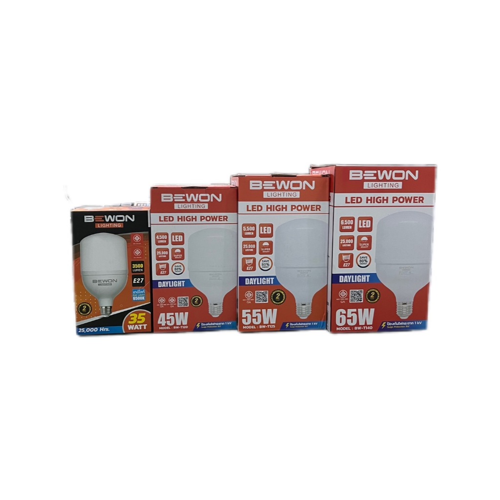 BEWON หลอดไฟ LED BULB รุ่น Hight Power แสงสีขาว (Daylight) ขนาด 35W, 45W, 55W และ 65 W | Shopee ...