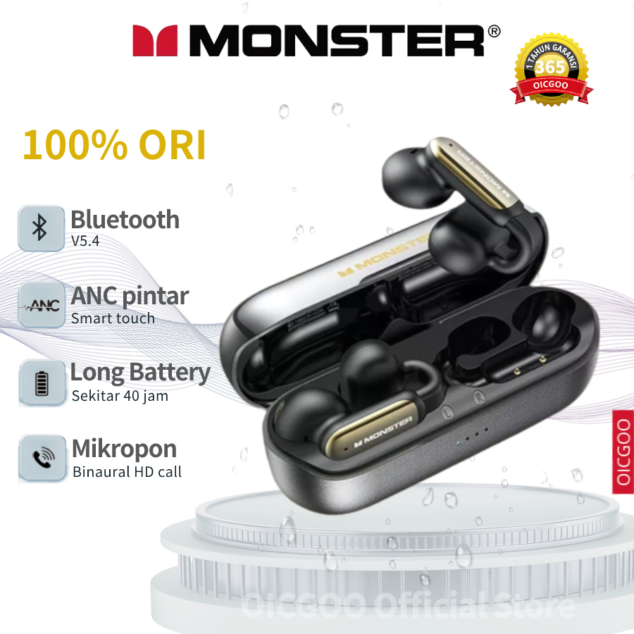 Monster AC601 หูฟังบลูทูธ นำกระดูก อายุการใช้งานแบตเตอรี่ยาวนาน คุณภาพ ...