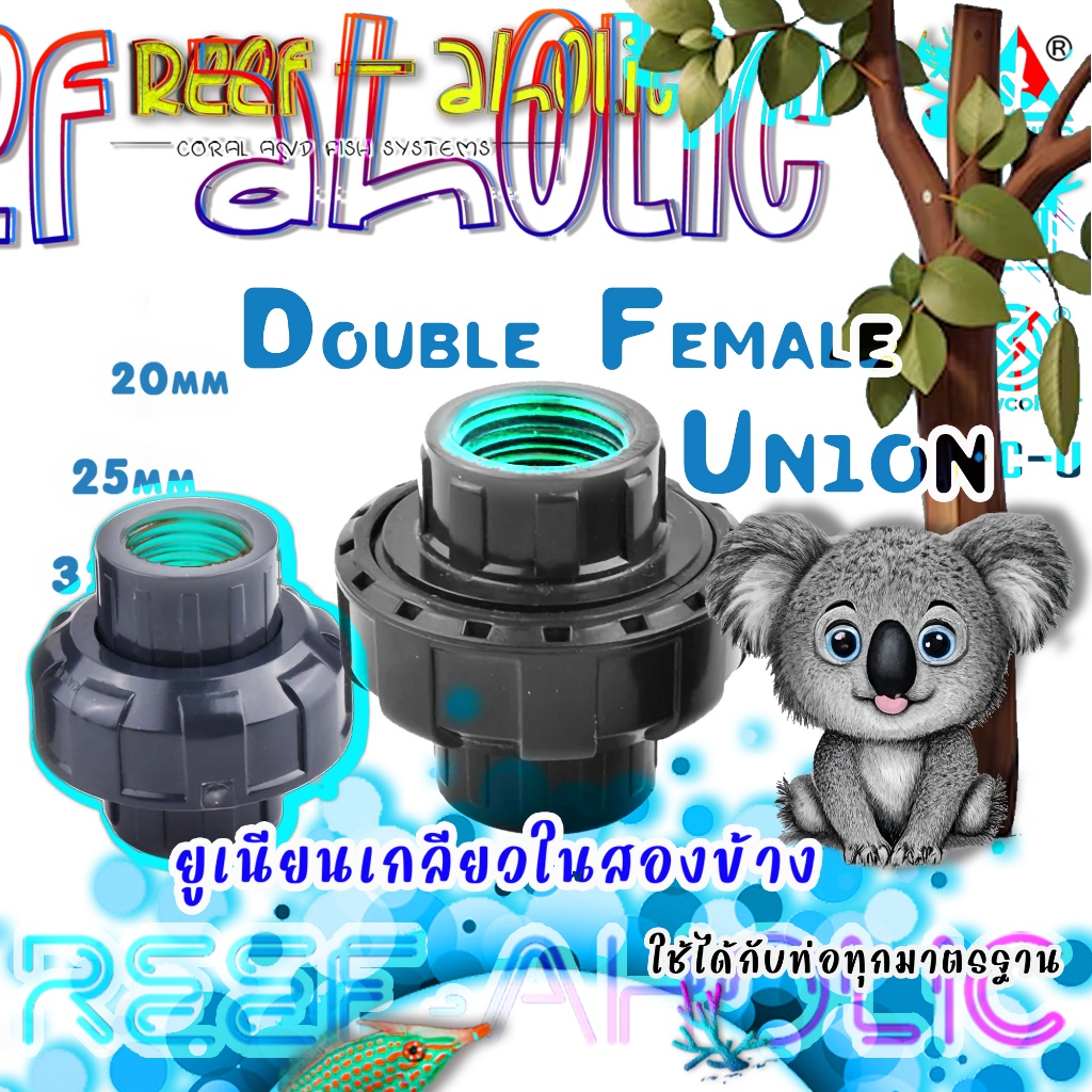 Reef-aholic Sanking DB Female Union U-PVC ยูเนียนเกลียวในสองฝั่ง เพื่อชีวิตที่ดีกว่า ต่อเข้ากับ ...
