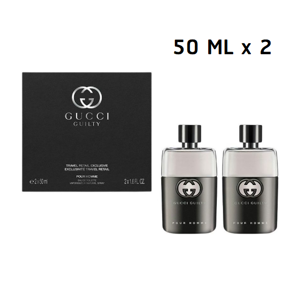 (50 ML x 2 ขวด) Set Gucci Guilty EDT Pour Homme Travel Retail Exclusive ...