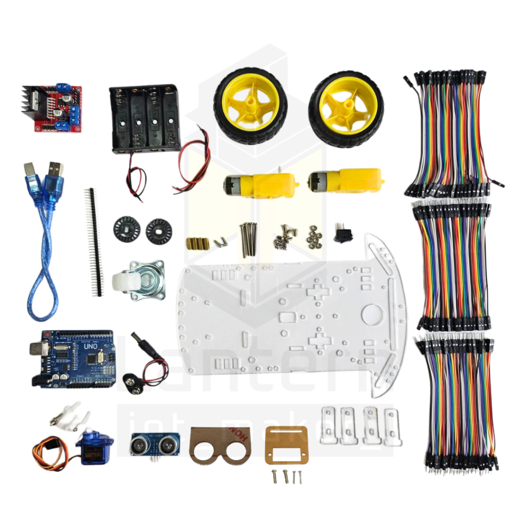 ชุดรถหุ่นยนต์หลบสิ่งกีดขวาง Robot Smart Car Obstacle Avoidance Kit Set ...
