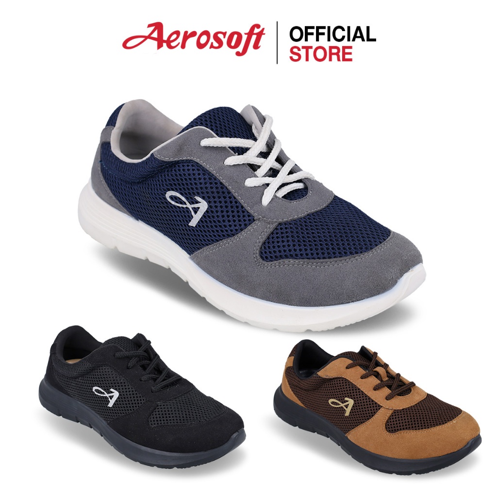 Aerosoft (แอโร่ซอฟ) รองเท้าผ้าใบผู้หญิง ผู้ชาย เพื่อสุขภาพ รุ่น EURO F1 ...