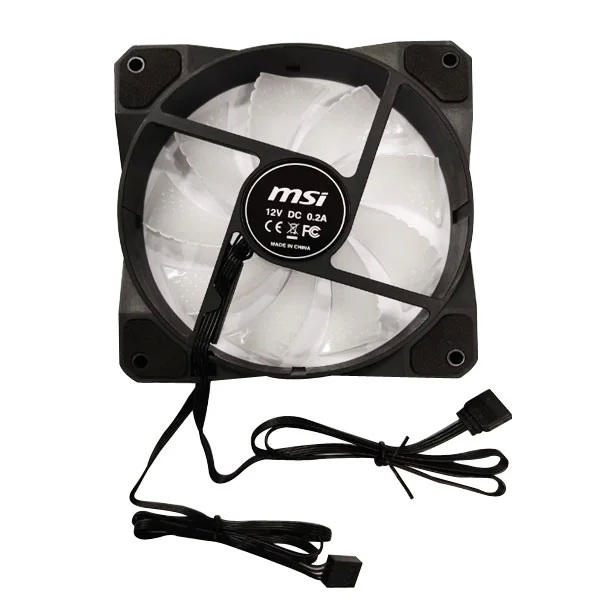 (ไม่มีกล่อง ลดพิเศษ) พัดลมเคส MSI RGB MAG FORGE Case Fan 120mm (Single ...