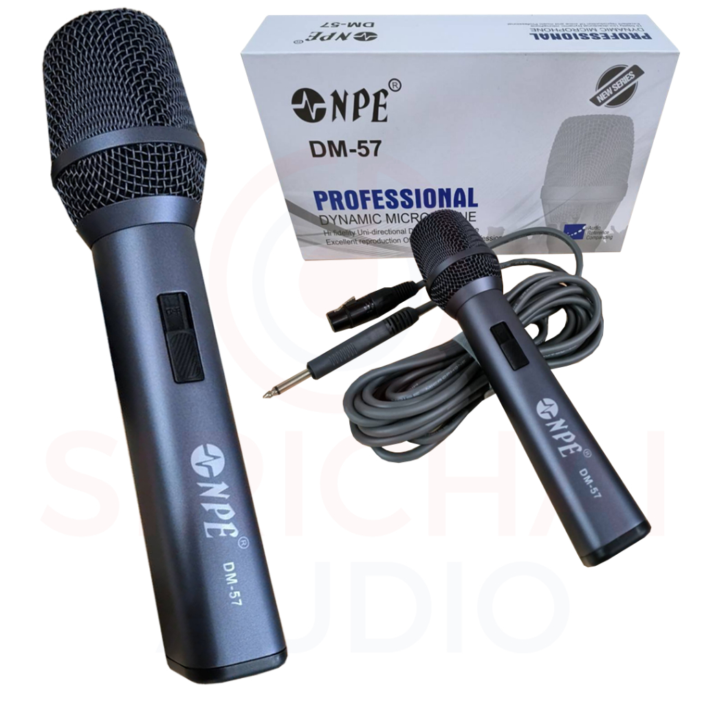 ไมโครโฟน DYNAMIC แบบมีสาย NPE รุ่น DM57 วอยส์ดาว แถมสาย | Shopee Thailand