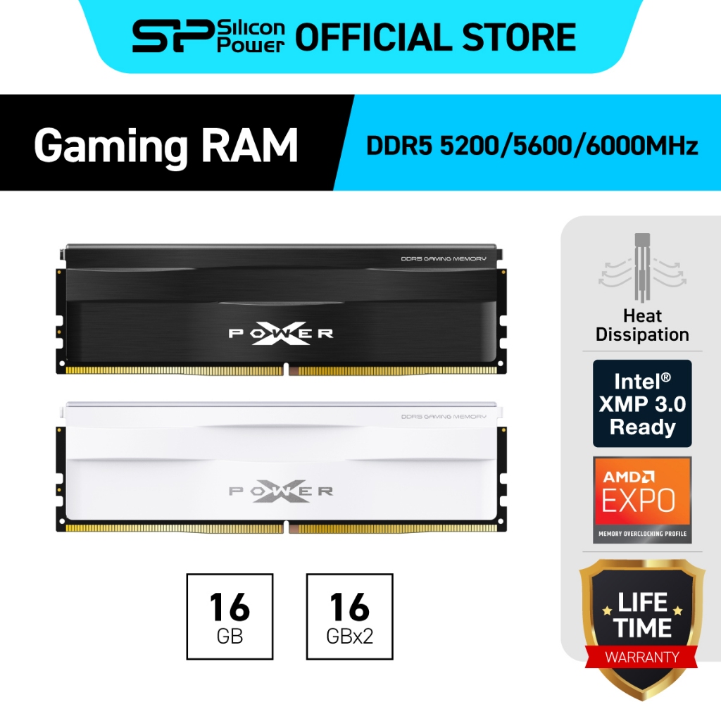 Silicon Power RAM DDR5 PC Gaming รุ่น XPOWER Zenith 16GB/32GB, 5200MHz ...