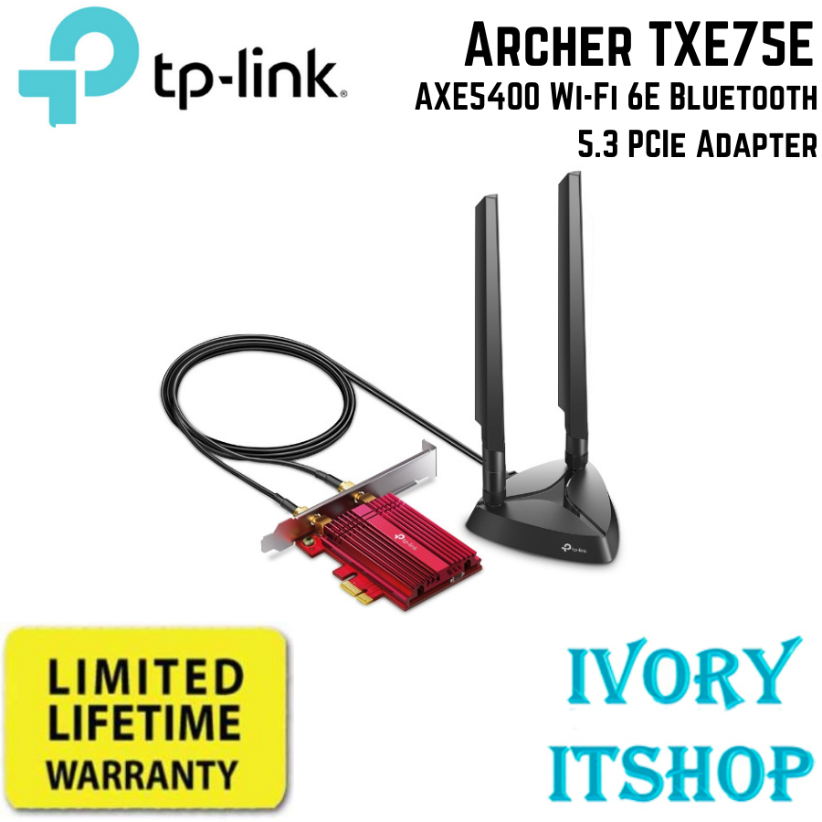 TP-Link Archer TXE75E AXE5400 Wi-Fi 6E Bluetooth 5.3 PCIe Adapter อะแดป ...