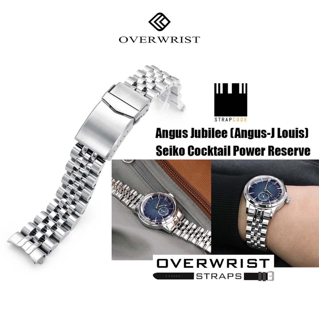 สายนาฬิกา Strapcode รุ่น Angus Jubilee for Seiko Cocktail SRPB41 ...