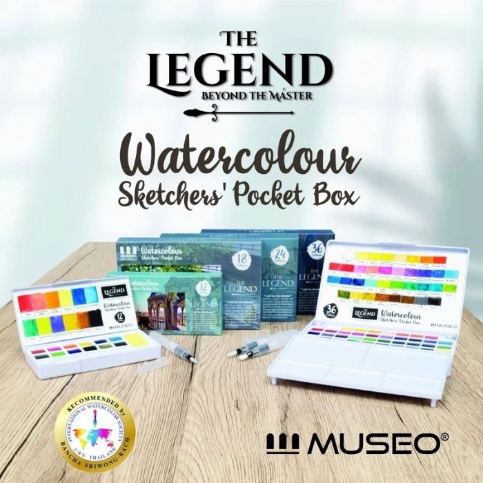 Museo Watercolour Sketchers' Pocket Box สีน้ำตลับ | Shopee Thailand