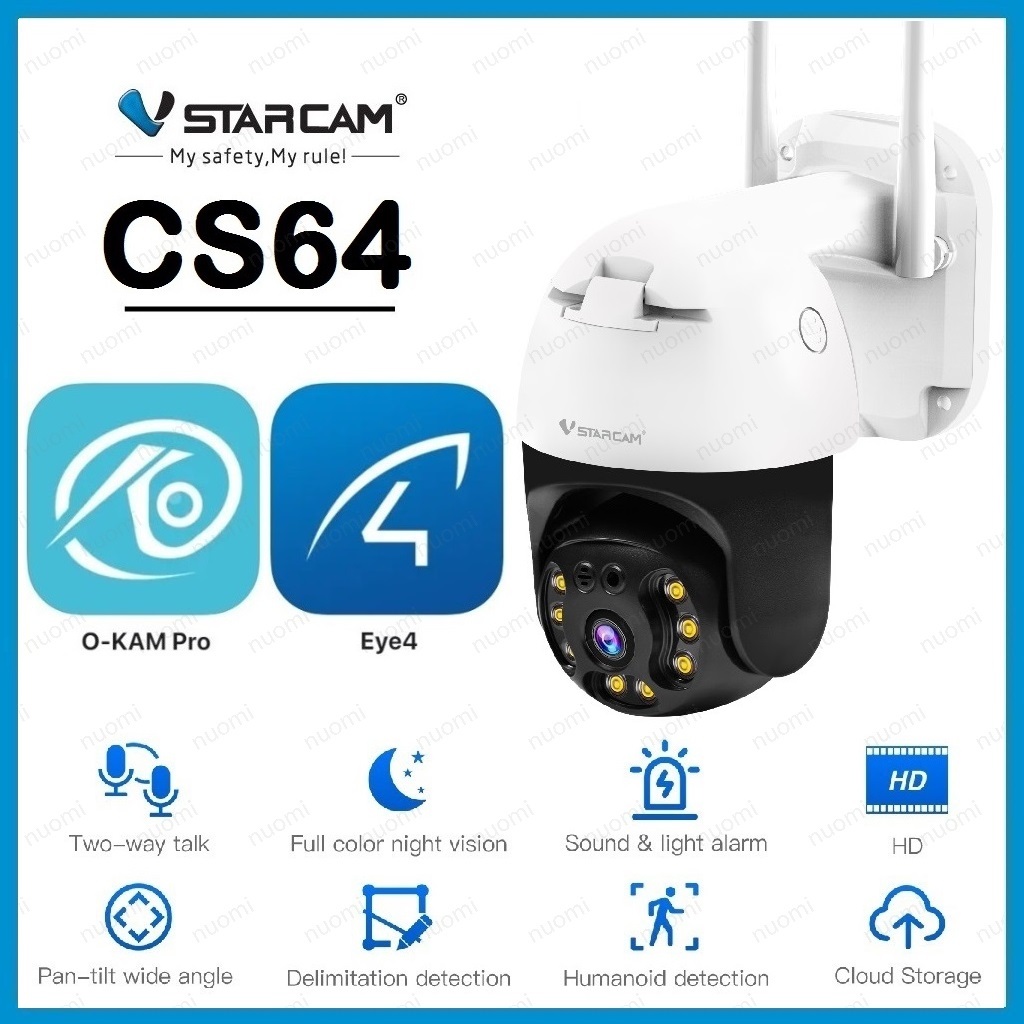 VSTARCAM CS64 WiFi / CS664 WIFi กล้องวงจรปิดไร้สาย ความละเอียด 3MP (1296P) ภาพสี มี Ai + ตรวจจับ ...