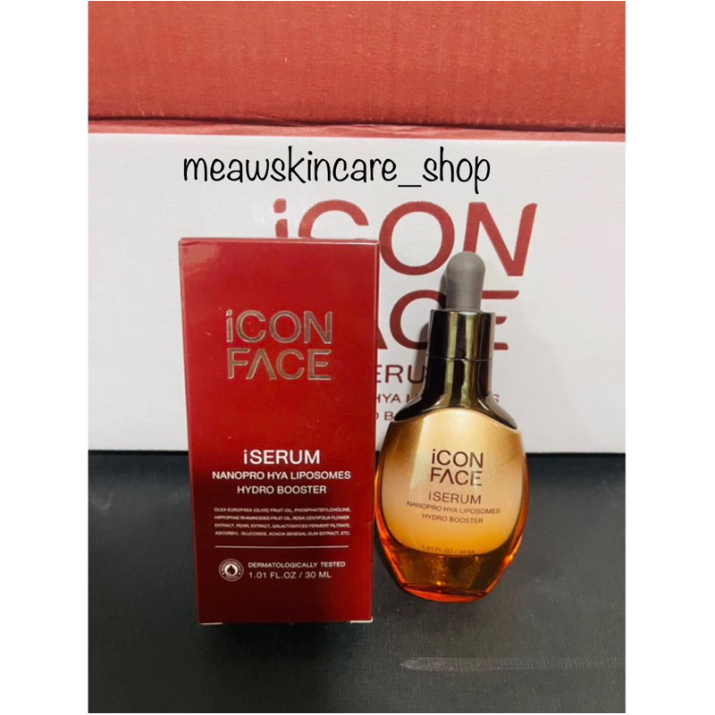 Icon Face iSerum ไอเซรั่ม เซรั่มหน้ากระจก เซรั่มมีนพีชญา หมดอายุ 10/26 | Shopee Thailand