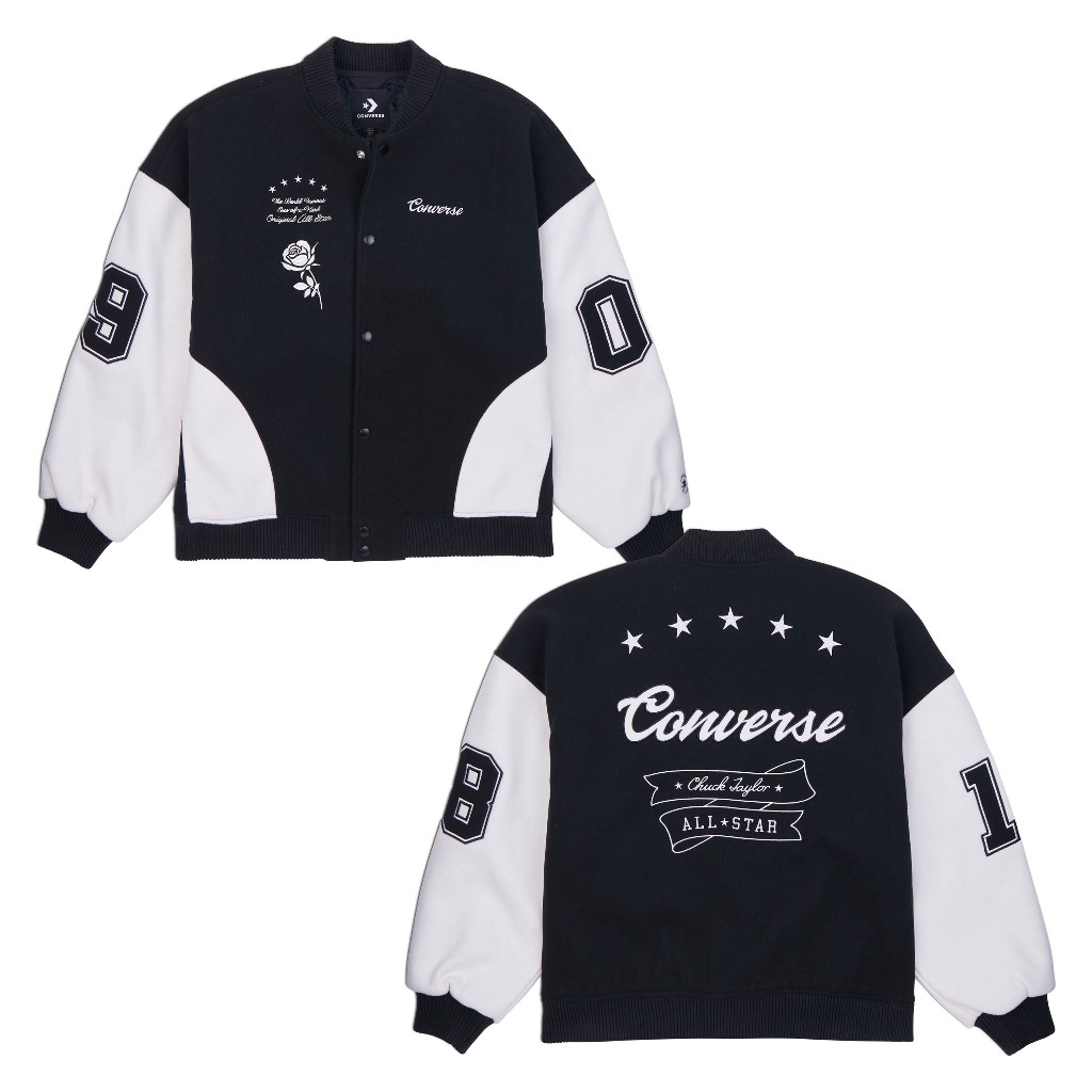 CONVERSE เสื้อ CONVERSE VARSITY JACKET BLACK ผู้หญิง 1427064AF_F4BKXX ...