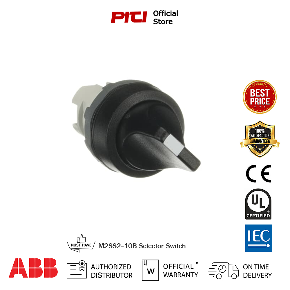 ABB M2SS2-10B Operator Switch Head ส่วนหัวซีเลคเตอร์ 2 ตำแหน่ง บิดค้าง Modular Pilot devices ...